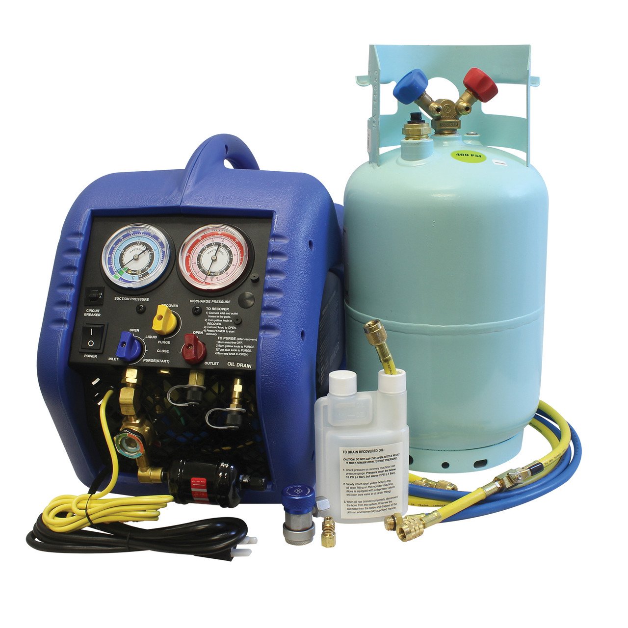 Mastercool 69100 A/C Recovery System with 30lb Tank