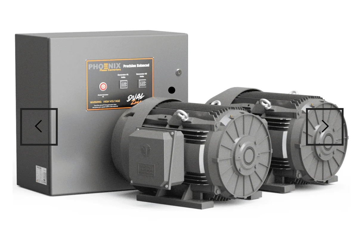 30/60 HP ROTARY PHASE CONVERTER - GP30/60NL Auto-Zoned Power Rotary ...