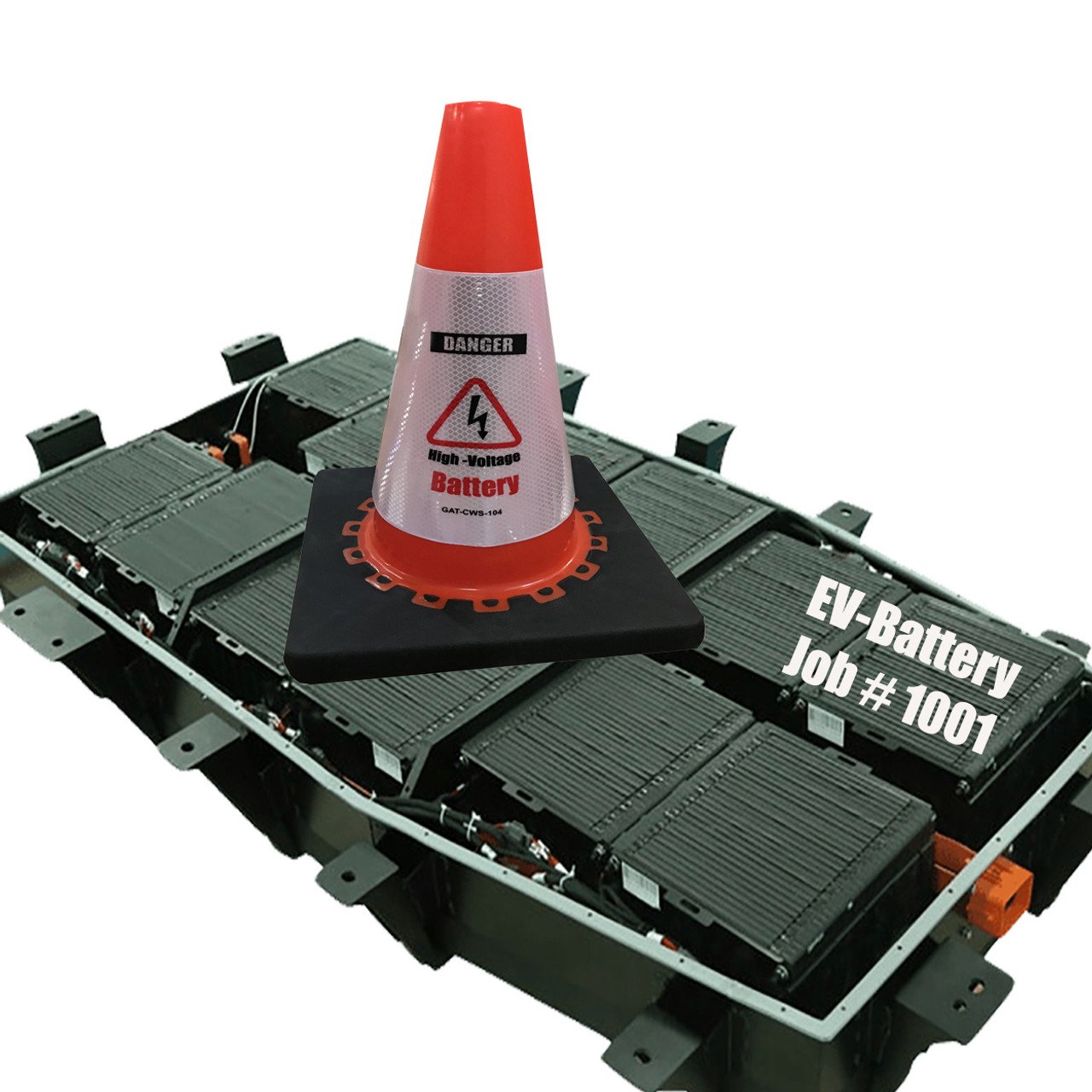 Electric Vehicle Repair Safety Cone Package 510 - KGM Equipments